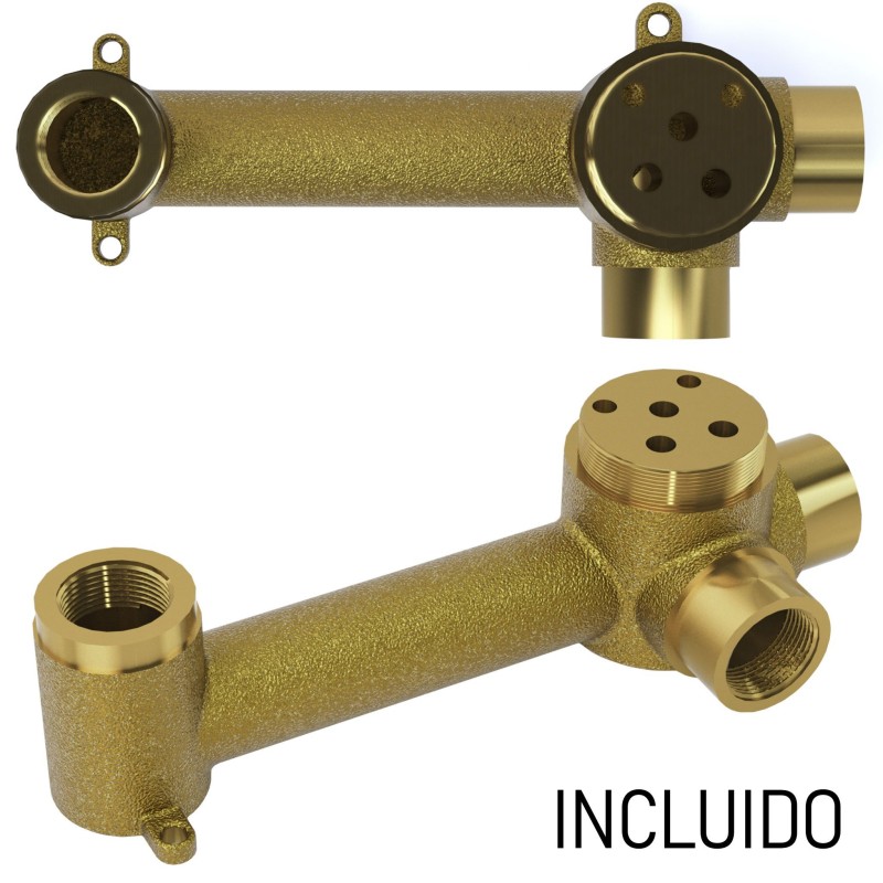 Grifo empotrado oro mate cepillado maneta monomando luxury
