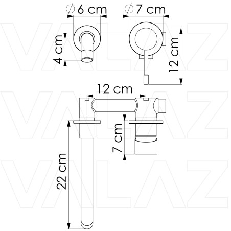 Grifo empotrado acabado luxury monomando negro mate serie Ofin